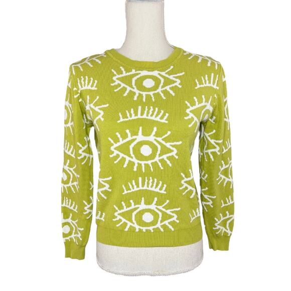 Xhilaration | Sweaters | Evil Eye Lizette Collection Lime Green Sweater ...